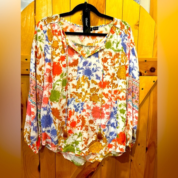 Tolani | Tops | Tolani Janessa Silk Tassel Top | Poshmark